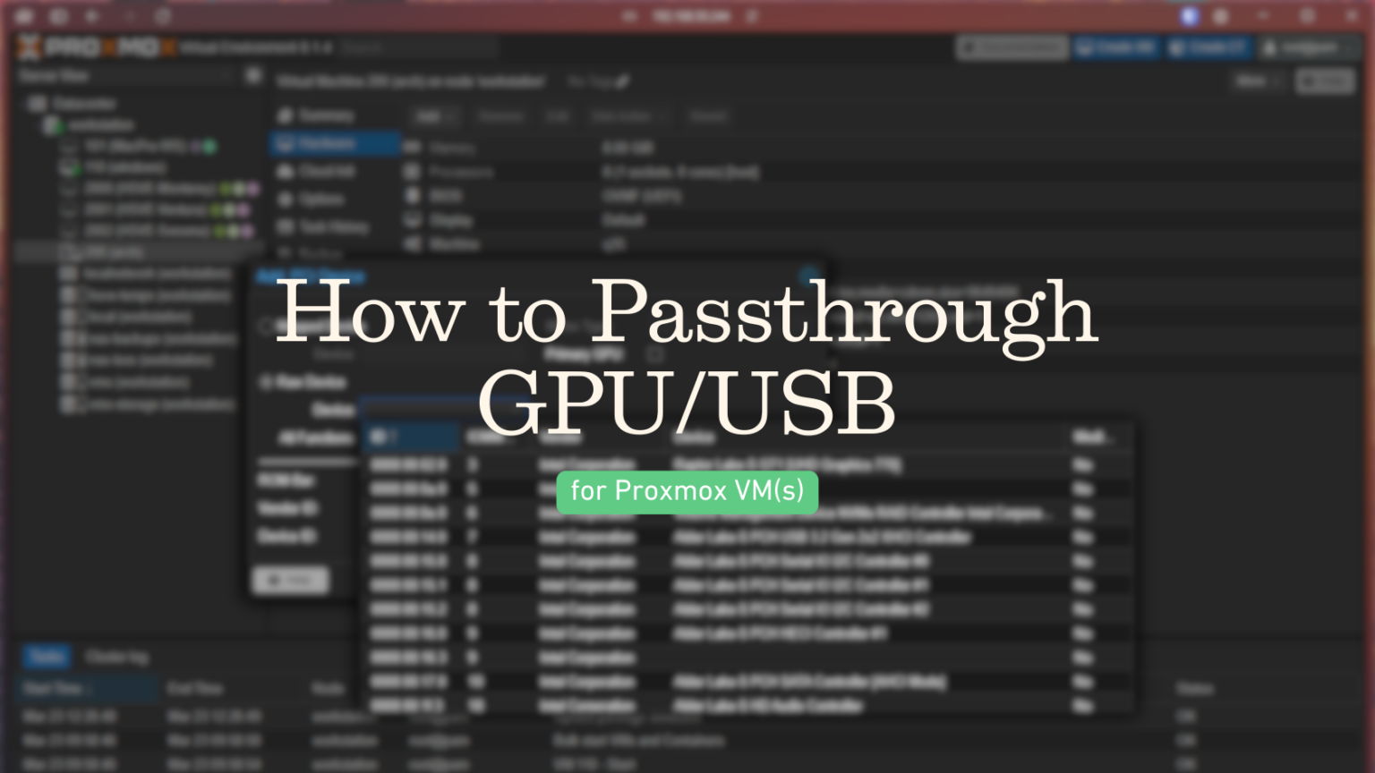 PCI Passthrough in Proxmox – toricorn tech